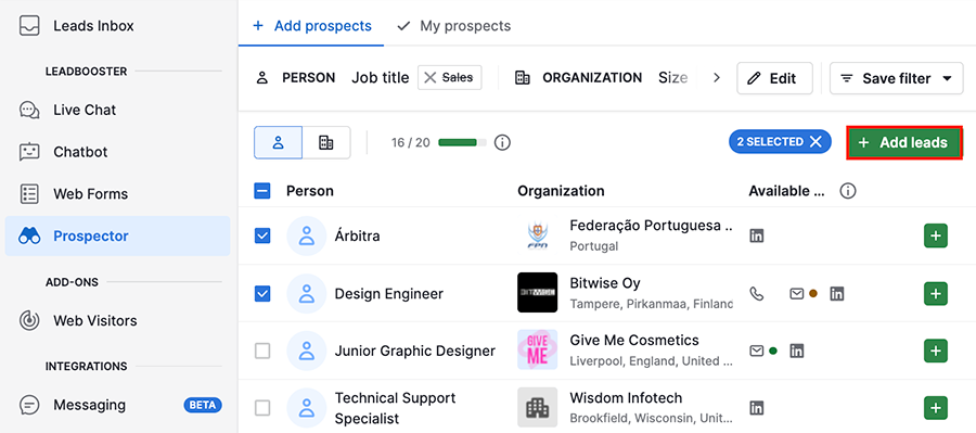 Adding leads to my Leads Inbox - Knowledge Base | Pipedrive
